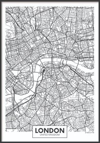 DecoKing - Nástěnný plakát - Map - Londýn