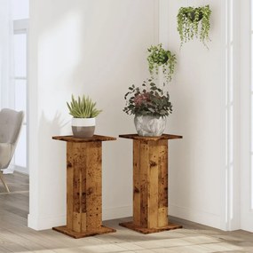 Stojany na rostliny 2 ks old wood 30x30x60 cm kompozitní dřevo 3307862
