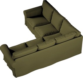 Potah na pohovku IKEA  Ektorp rohová barva zelená látka pletený vzor