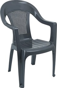 Kondela Zahradní stohovatelné křeslo, antracit, MEDRO