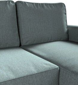Potah na pohovku IKEA Backabro rozkládací se šezlongem barva modrá látka pletený vzor