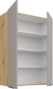 ARIA li | horní skříňka 80 G-108 2F policová | 80 cm | EXTRA VYSOKÁ | ANTI FINGERPRINT povrch | artisan/béžová