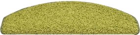 Schodové rohože 15 ks 65 x 21 x 4 cm zelené, půlkulaté, velké 322383