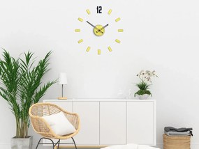 Nástěnné samolepící hodiny Point 50 cm žluté