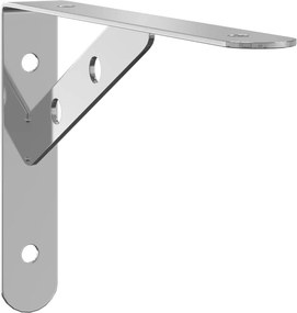 Policové držáky 4 ks 20 x 2,5 x 14 cm stříbrné nerezová ocel 30297
