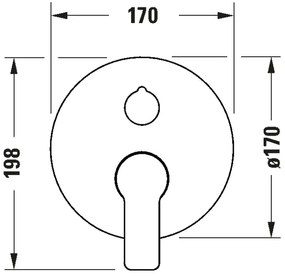 Duravit DC5210018010-Vanová baterie pro podomítkovou instalaci D-CODE les. chrom