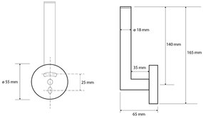 Sapho Sapho, X-ROUND WHITE držák toaletního papíru rezervní, bílá mat, XR701W