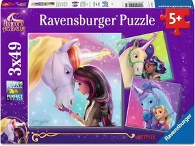Ravensburger Unicorn Academy – Magie a přátelství / Dětské puzzle / 3x