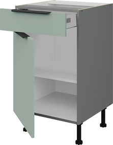 ARIA sa | dolní skříňka 50 D 1F 1S policová se zásuvkou | 50 cm | PREMIUM BOX | antracit/aquamarine