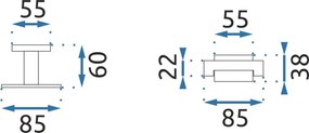 Rea Oste 03, 2-háček na ručníky 332920A, zlatá lesklá, REA-06915