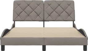 Rám postele bez matrace taupe 120 x 200 cm textil 3310591