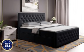 K&M postele Boxspring postel BELLISSIMO s úložným prostorem (4 šuplíky) Velikost postele: 120 × 200 cm, Výběr matrace: Oboustranná pružinová matrace …