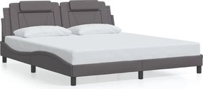 Rám postele Viana s LED bez matrace šedý 180 x 200 cm 3214039