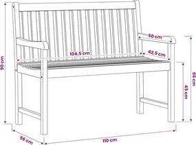 Zahradní lavice 110 cm masivní akáciové dřevo 316610