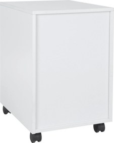 HOMCOM Kancelářská zásuvková skříň s kolečky, filing cabinet se 3 zásuvkami, 40x50x57 cm, bílá