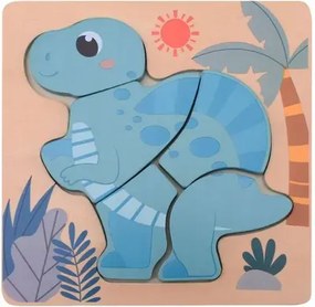 JOUÉCO Dřevěné vkládací puzzle Dinosaurus / Puzzle na desce / velké dí
