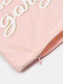 Sinsay - Decorative pillowcase with sequin inscription Good Morning gorgeous - růžová