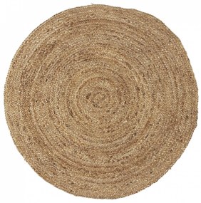 IB LAURSEN Jutový koberec Round ⌀90cm, přírodní barva, textil