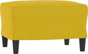 Křeslo s podnožkou žluté 60 cm samet 3201211