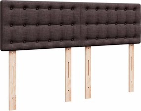 Box spring postel s matrací tmavě hnědá 140x190 cm textil 3287468