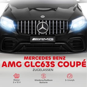 HOMCOM dětské autíčko Mercedes-Benz AMG GLA45 licencované elektrické autíčko s dálkovým ovládáním MP3 bezpečnostní pásy pro 37-60 měsíců Černá | Aoso…