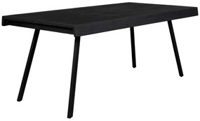 White Label Černý dřevěný jídelní stůl WLL SURI 200 x 90 cm