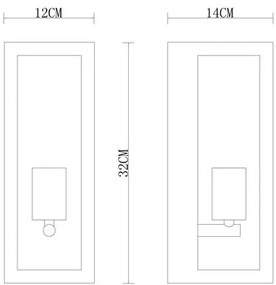 Globo 31980 - Venkovní nástěnné svítidlo GUNDULA 1xE27/60W/230V IP44