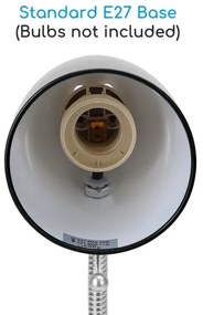 Aigostar -  Stolní lampa s klipem 1xE27/11W/230V černá/chrom