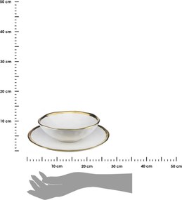 Keramická sada talířů Lissa White Gold 8ks