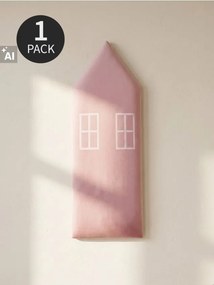 Sinsay - Čalouněný panel s motivem domku - pastelová růžová