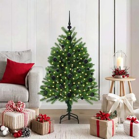 Vánoční stromeček s 150 LED diodami s stojanem Zelená 120 cm PE 3396310