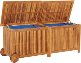 Zahradní úložný box s kolečky 150 x 50 x 58 cm masivní akácie 319713