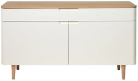 OnaDnes -20% Bílá lakovaná komoda Unique Furniture Amalfi 140 x 44 cm