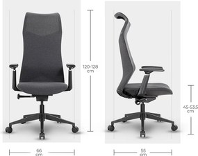 Ergonomická kancelářská židle MOSH Airflow 502 – černá