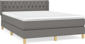 Box spring postel s matrací tmavě šedá 140x200 cm textil 3130514