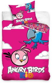 Carbotex Povlečení Angry Birds Rio Stella a Perla bavlna 140/200, 70/80cm