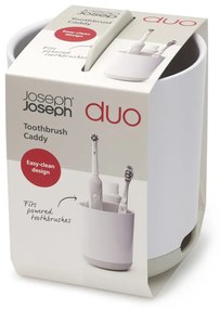 Bílý plastový kelímek na zubní kartáčky Duo - Joseph Joseph