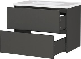Antracitová matná závěsná skříňka pod umyvadlo 81x61 cm Bodera – Germania