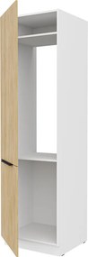 CREMONA bc | vysoká skříňka 60 LO-210 2F na vestavnou lednici | 60 cm | bílá/cremona
