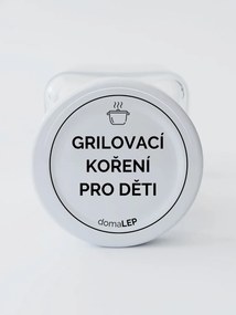 Samolepka na kořenky GRILOVACÍ KOŘENÍ PRO DĚTI průhledná 5 cm tučné písmo
