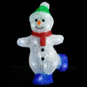 Vánoční akrylový sněhulák s LED vnitřní i venkovní 30 cm 328788