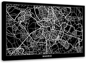 Obraz na plátně Mapa Madridu - 100x70 cm