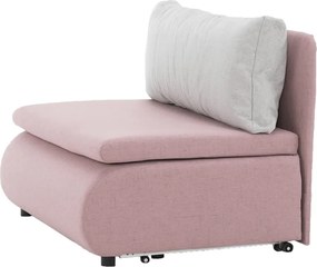 Rozkládací křeslo, růžová / světle šedá, Keny NEW