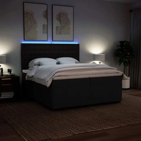 Box spring postel s matrací černá 200x200 cm textil 3294091
