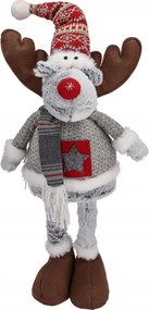 Látkový sob na teleskopických nohách, šedý 45-55 cm