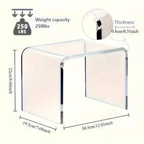 Botník luxusní, lavice na boty, akryl, transparentní, NoBi LUXURY