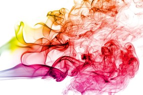 DIMEX | Vliesová fototapeta Abstraktní barevný kouř MS-5-2531 | 375 x 250 cm | červená, fialová, žlutá, růžová