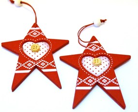 Dřevěná vánoční ozdoba Severská hvězda