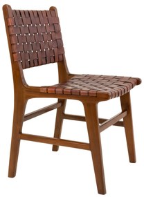 Nordic Experience Jídelní židle Borg hnědá/teakové dřevo