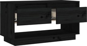 vidaXL TV skříňka 74 x 34 x 40 cm masivní borové dřevo [813843] Barva: Černá